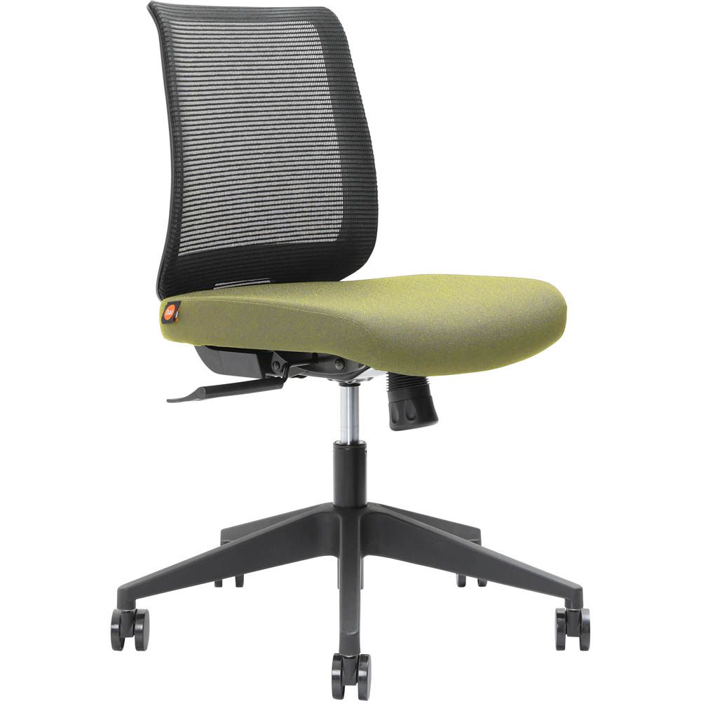 BRINDIS TASK CHAIR LOW BACK NYLON BASE APPLE - Premier Office Furniture